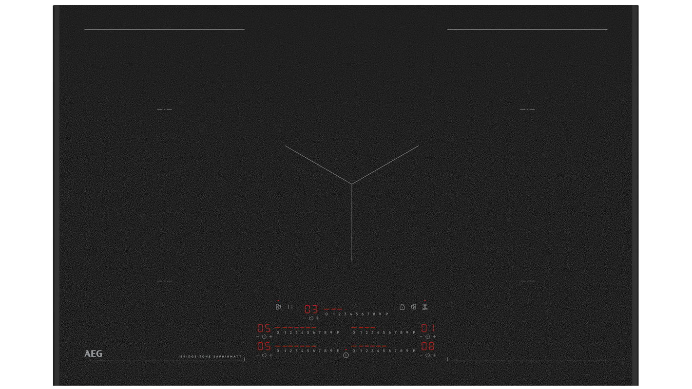 AEG 800mm 5 Zone Induction Cooktop with Double Bridge | Domayne