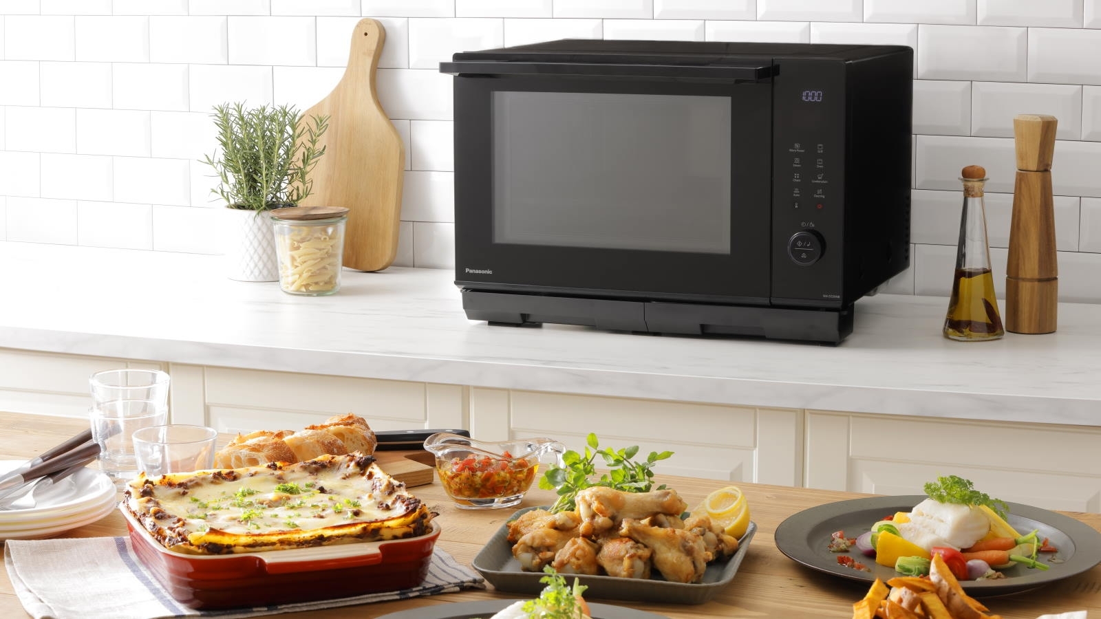 Panasonic 27L Flatbed Steam Combination Microwave Oven Domayne
