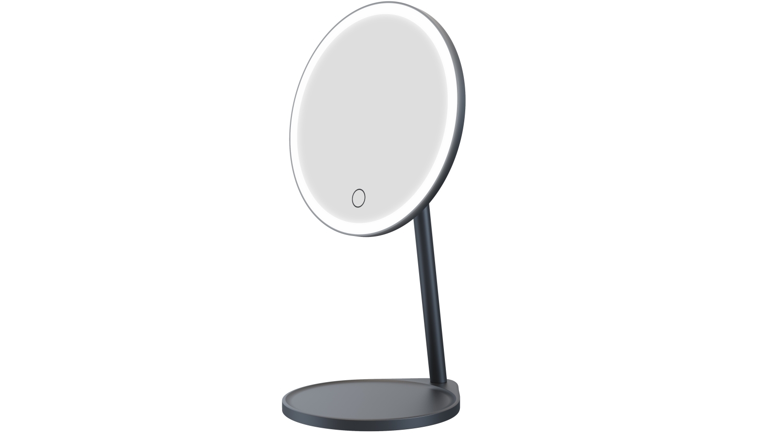 One Detachable LED Mirror - Matte Black | Domayne
