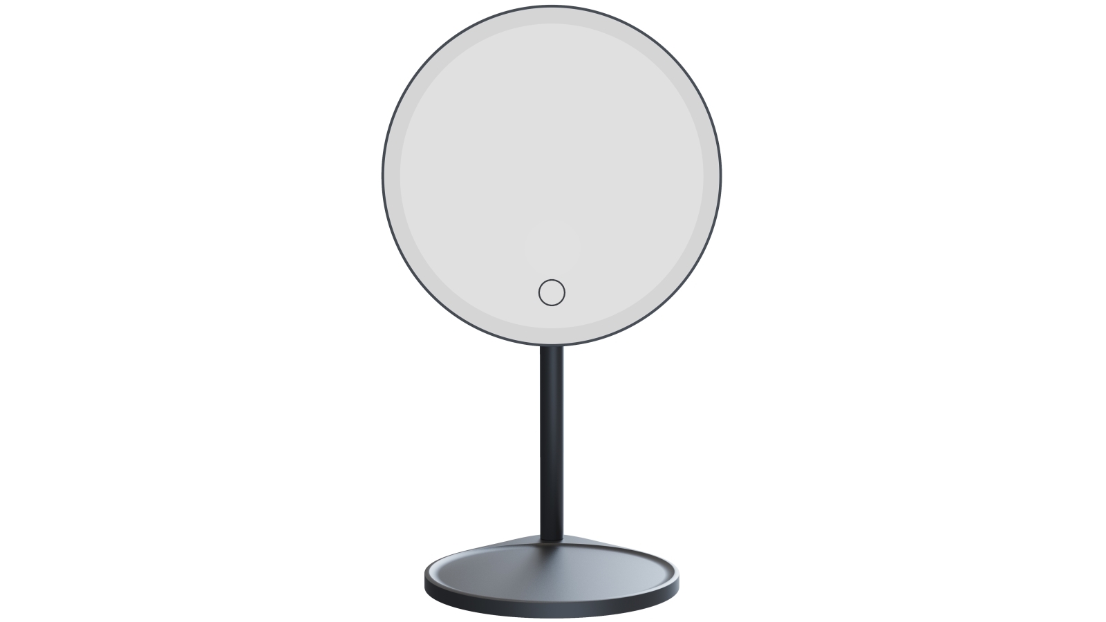 One Detachable LED Mirror - Matte Black | Domayne