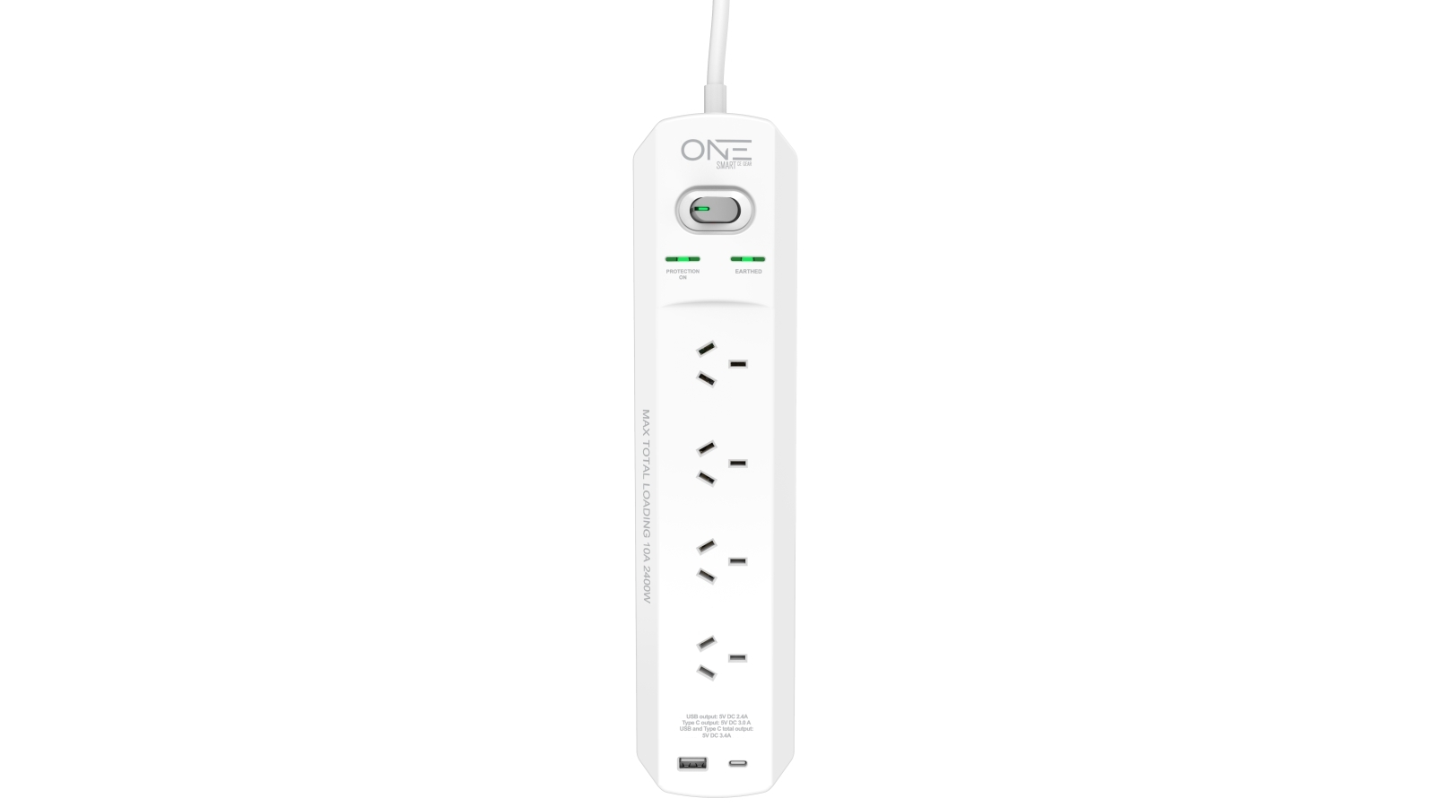 One Product 4 Outlet Surge Protector with USB Type-A & Type-C Port ...