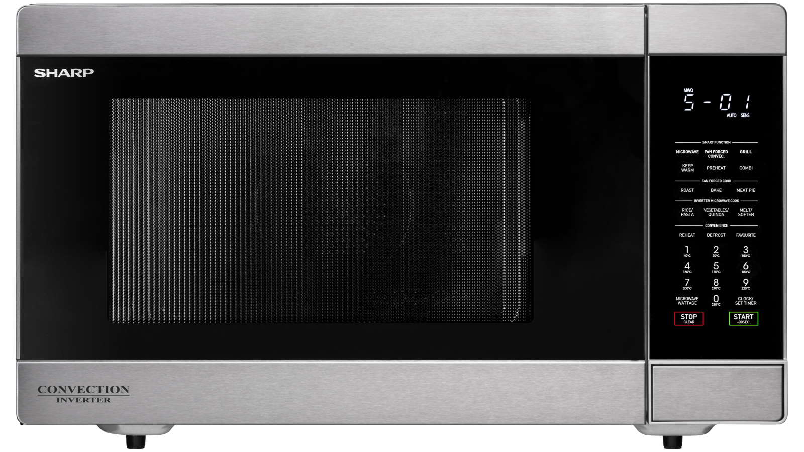 Sharp 42L Inverter Convection Microwave Oven - Stainless Steel | Domayne