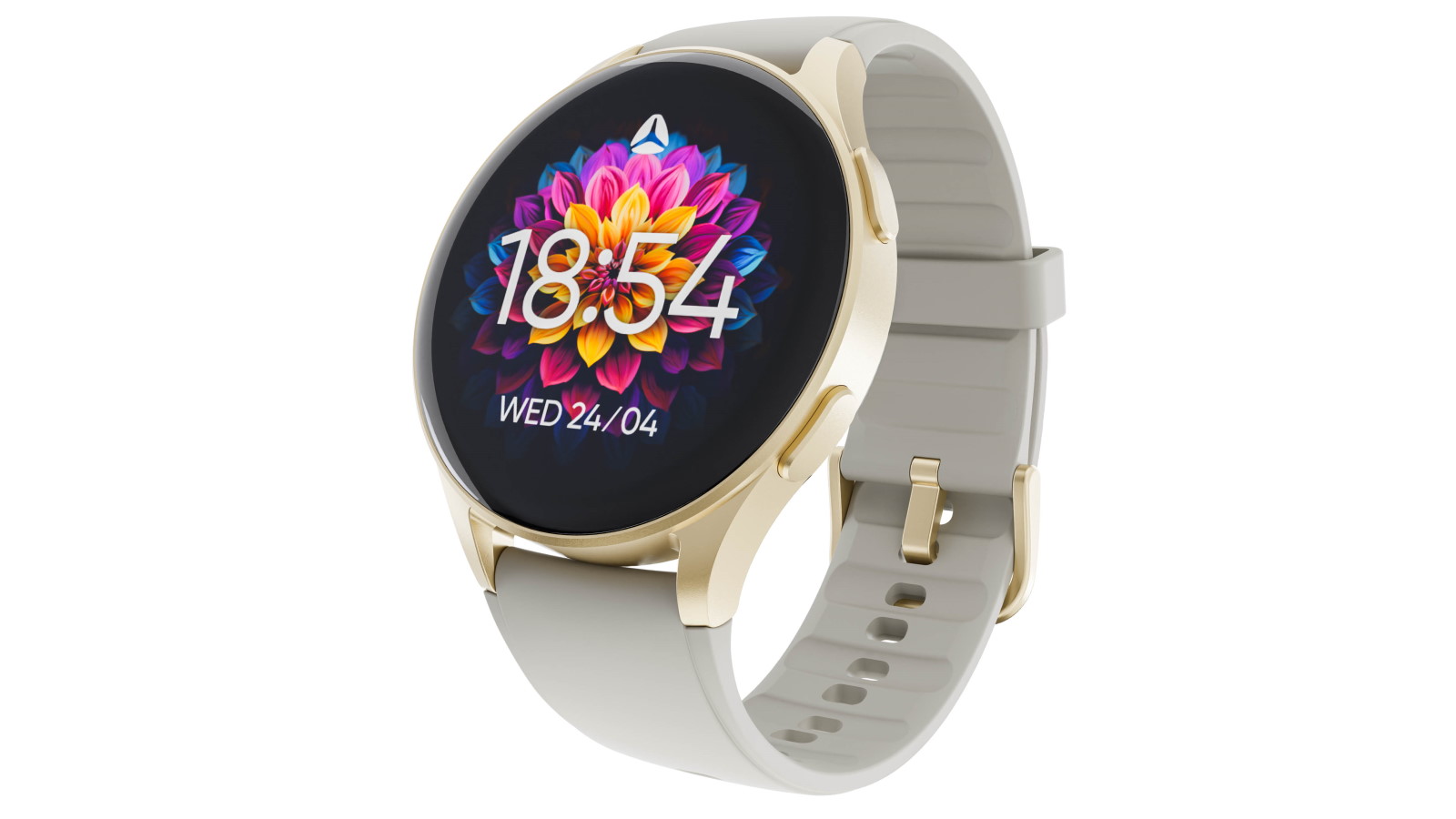 Ryze Gene Smart Watch - Metallic Gold with Slate Grey + Pink Strap ...