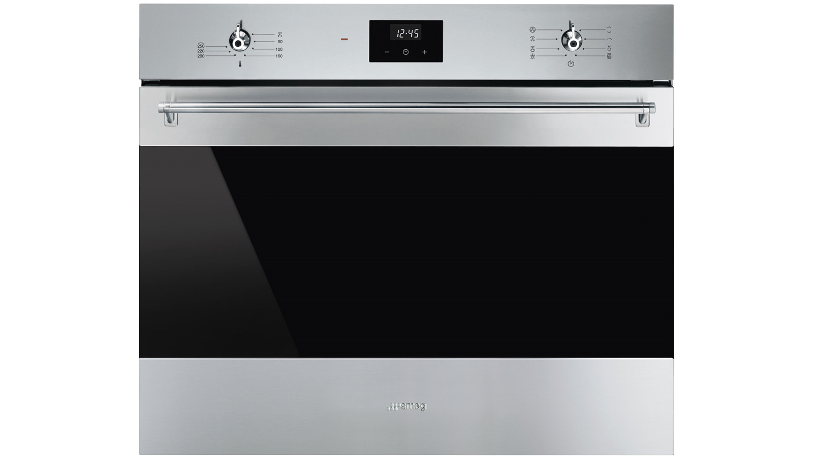 Smeg 700mm Classic Multi-Function Oven with Clock - Stainless Steel ...