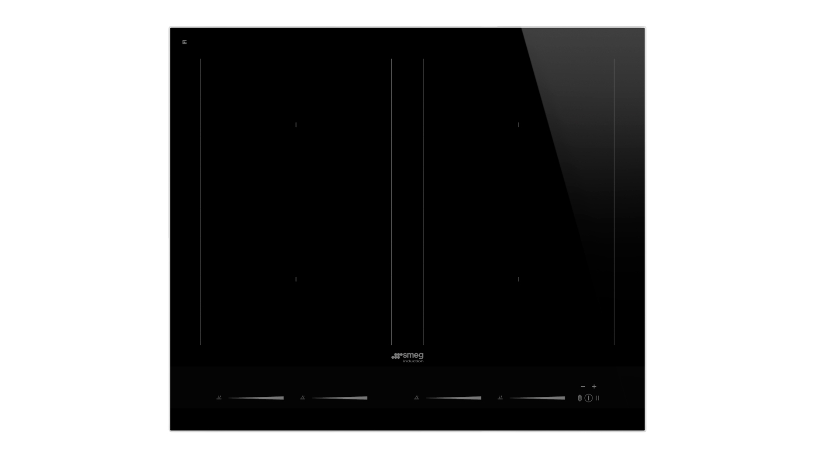 Smeg 600mm Linea 4 Zone Induction Cooktop - Black Ceramic | Domayne
