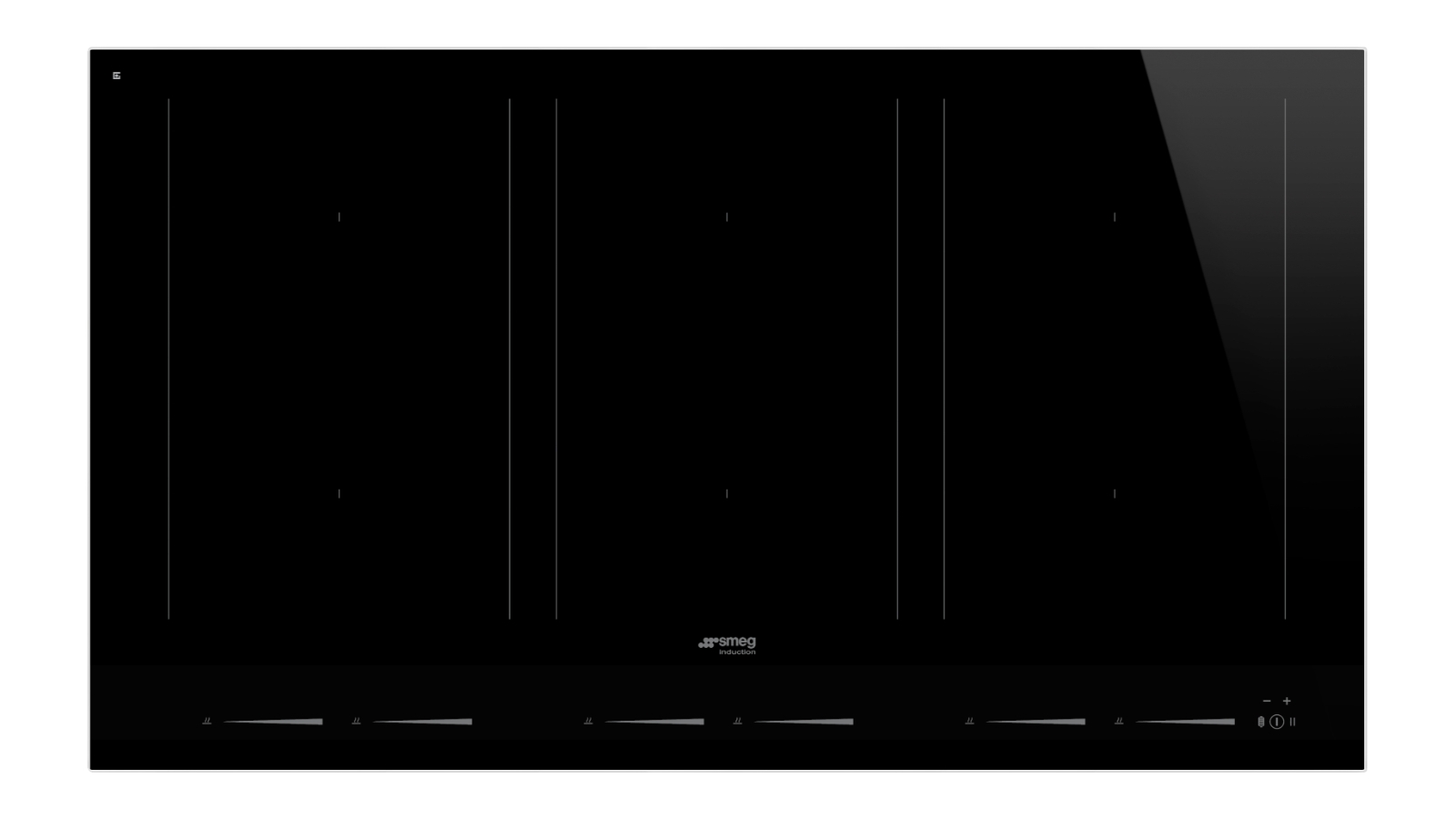 Smeg 900mm Linea 6 Zone Induction Cooktop - Black Ceramic | Domayne