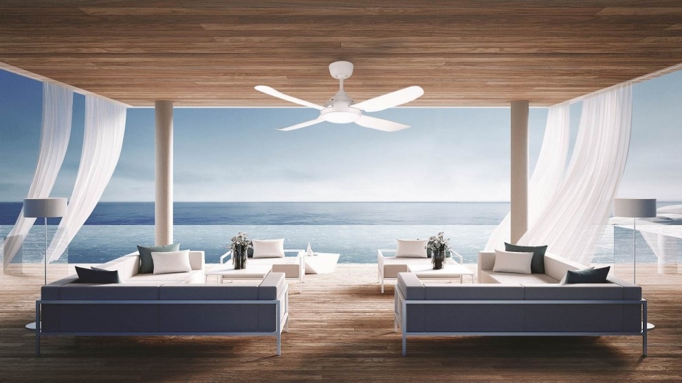Ventair Spinika 1220mm 4 Blade Ceiling Fan - White | Domayne
