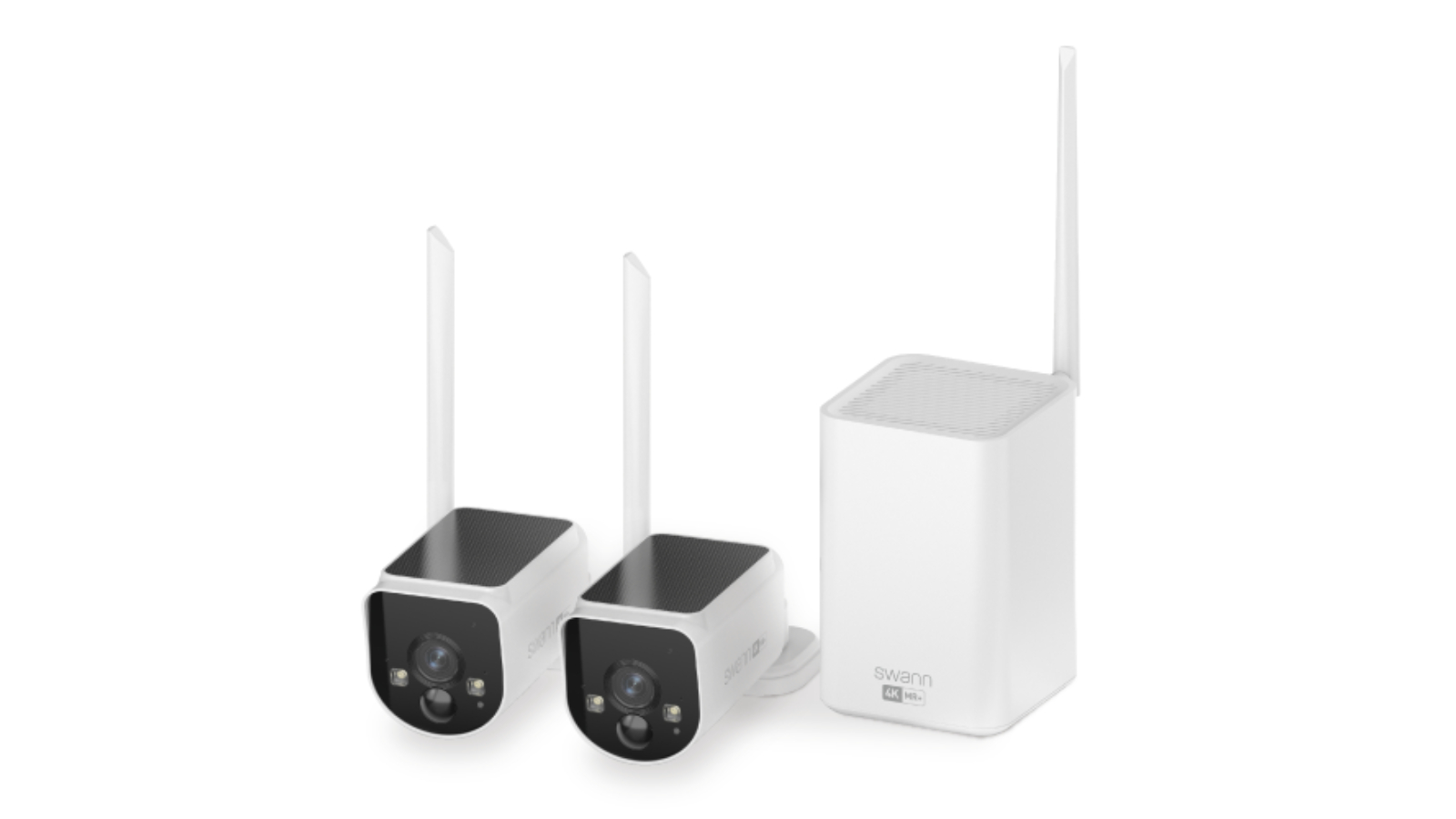 Swann MaxRanger4K Solar Security System with Longest Range Wireless and 64GB SD Card - 2 Pack ...