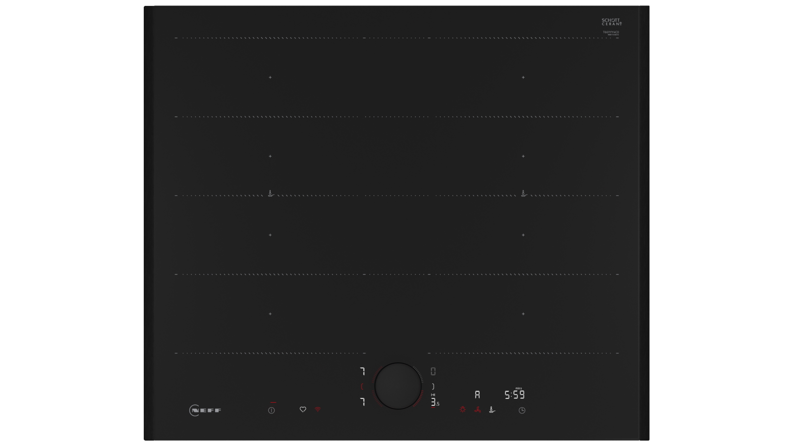 NEFF 600mm Flex Induction Cooktop with Twist Pad Flex Control - Deep ...