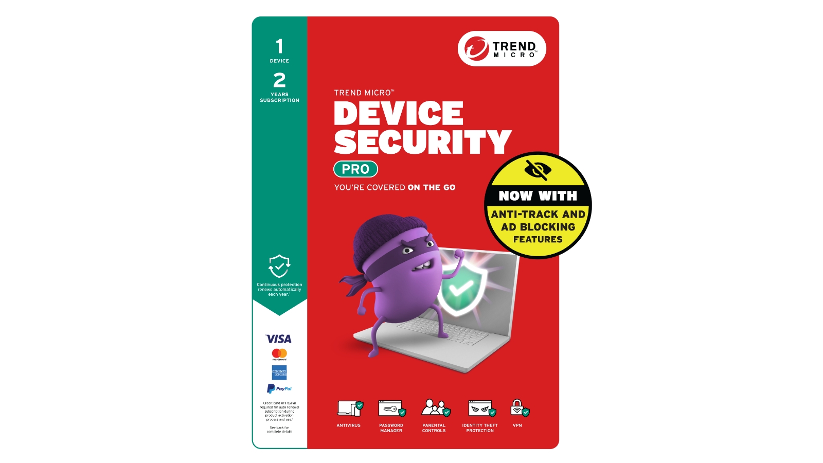 Trend Micro Security Suite Pro - 2 Years for 1 Device | Domayne