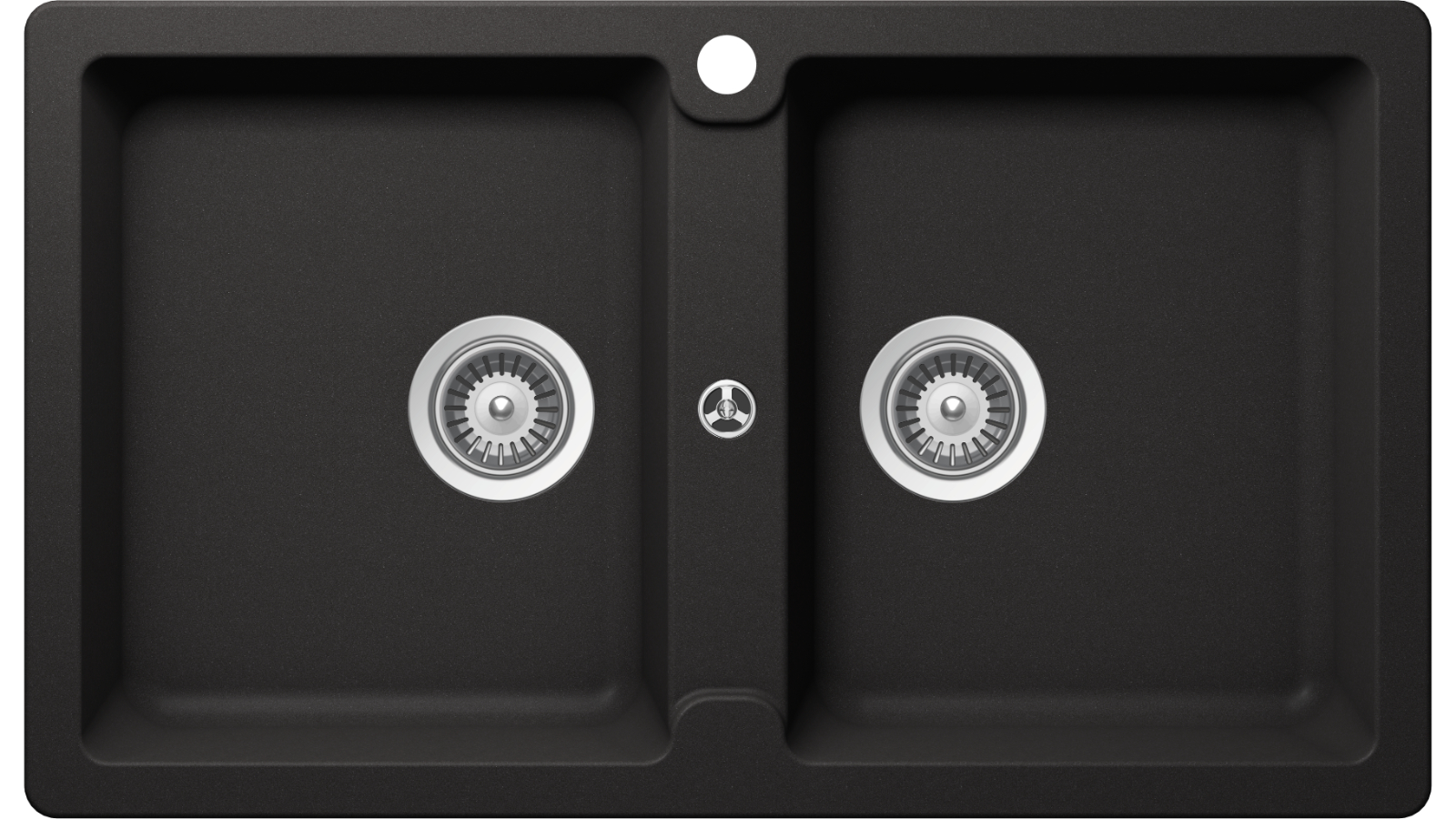Shock TN200 Typos Double Bowl Top Mount Sink - Nero | Domayne