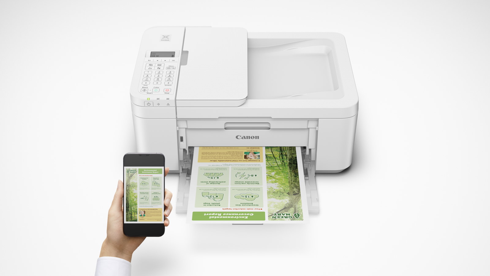 Canon PIXMA Home Office TR4665 Compact Inkjet Printer - White | Domayne