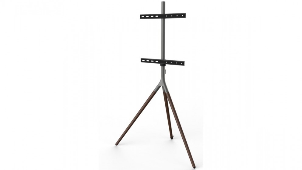 One For All Tripod Universal TV Stand - Dark Walnut/Gunmetal | Domayne