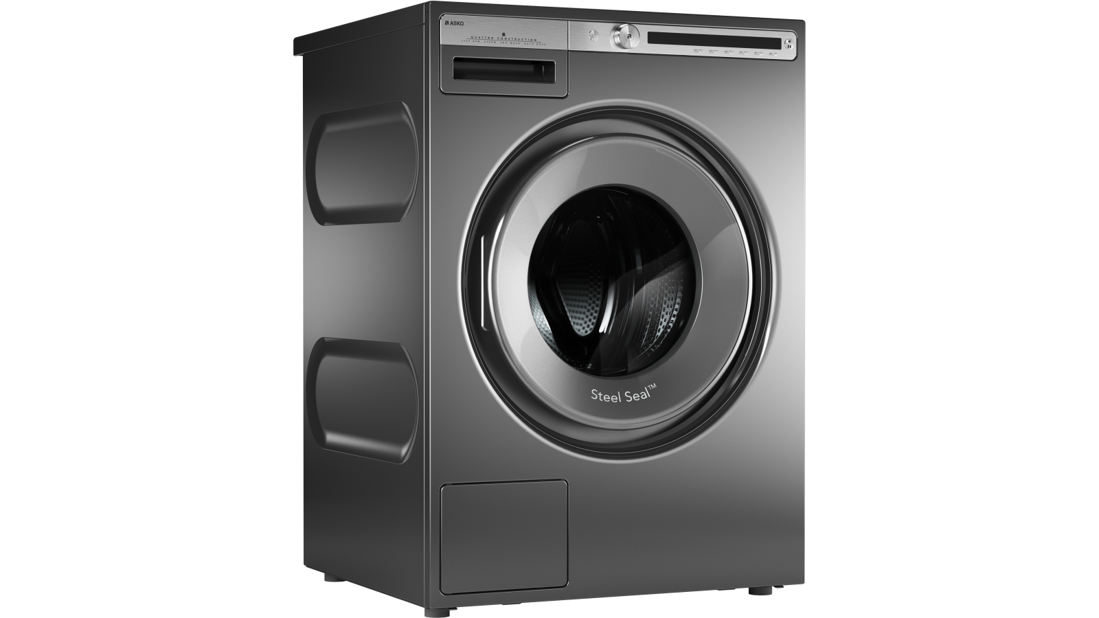 ASKO 8kg Logic Steel Seal Front Load Washing Machine - Titanium | Domayne