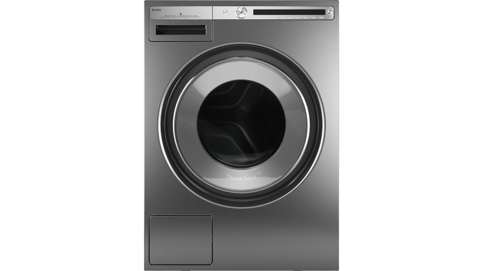 ASKO 8kg Logic Steel Seal Front Load Washing Machine - Titanium | Domayne