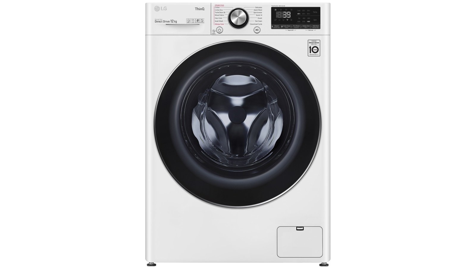LG Series 9 12kg Front Load Washing Machine with Turbo Clean 360 Domayne