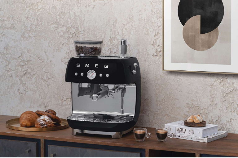 Smeg Beans on Board Espresso Coffee Machine with Grinder | Domayne