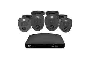 Swann Enforcer 4 Channel 1080p FHD DVR Security System with 4 Black ...
